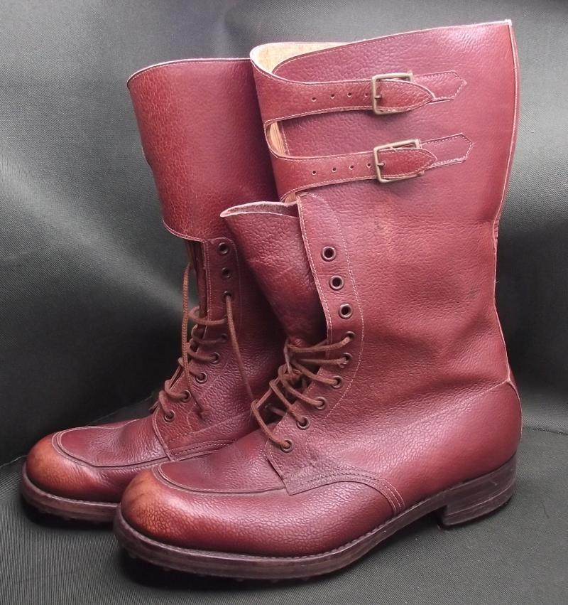 Crow Valley Militaria 1945 Dated British Officers Brown Buckle Boots