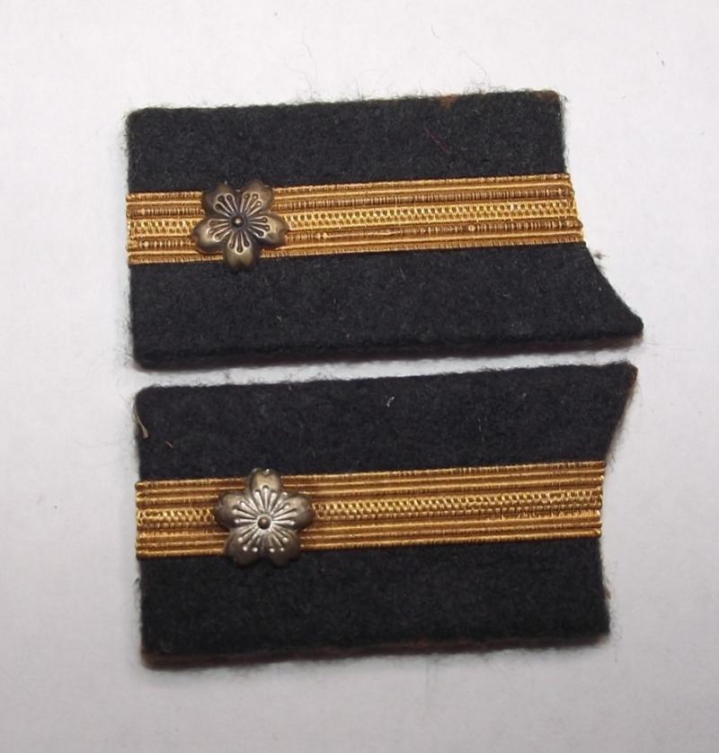 Crow Valley Militaria WW2 Japanese Naval Ensign Collar Rank Insignia Crow Valley Militaria WW2 Japanese Naval Ensign Collar Rank Insignia